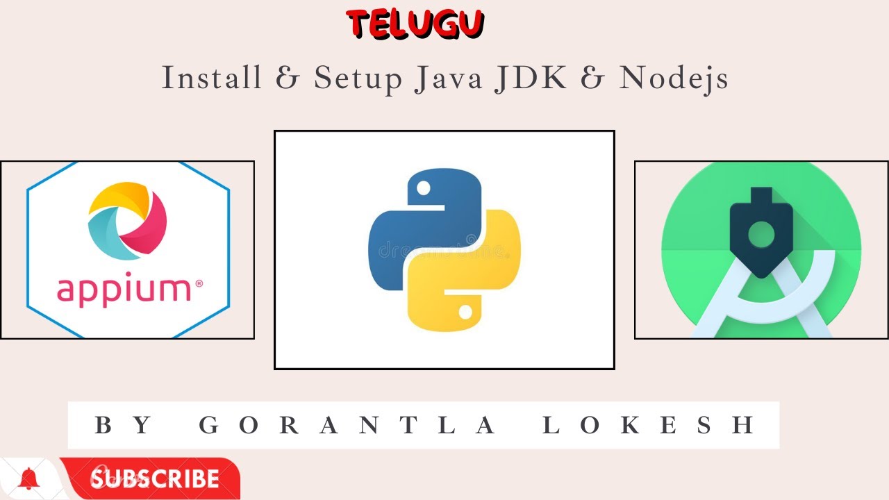 Part 4: Download and Setup Java and NodeJs for Appium With Python | Telugu
