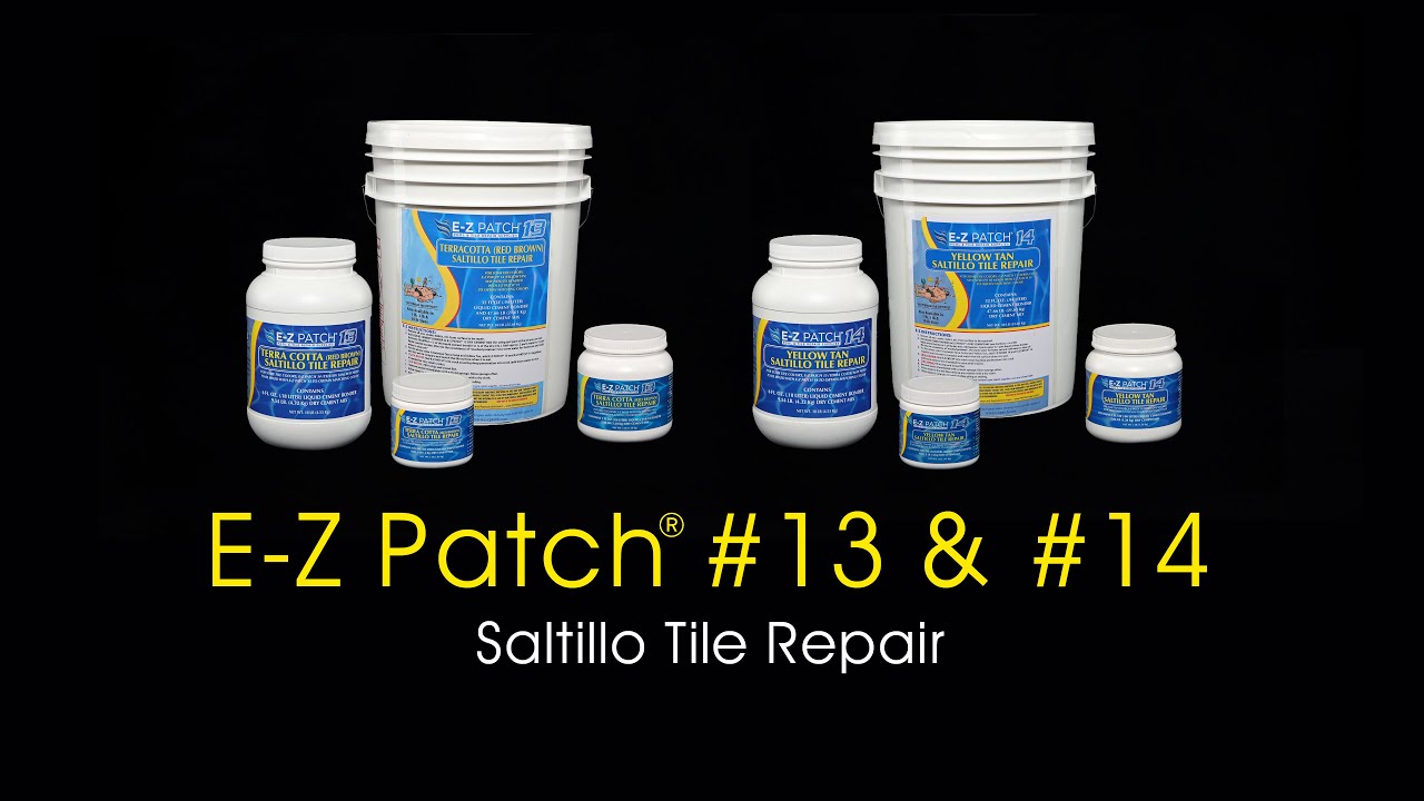 E-Z Patch 13 & 14 Saltillo Tile Repair – Terracotta & Yellow-Tan Mexican Tile Fix
