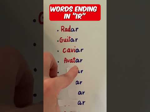 #shorts Words ending in "ar'