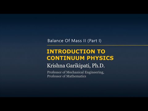 Balance of Mass I — Lesson 1, Part 3