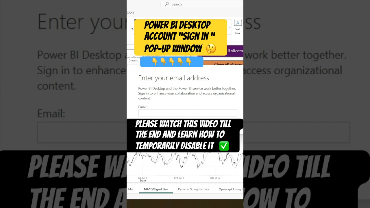 Power BI Desktop Sign in Pop-Up window 🤔 Temporary fix ➡️  Disable that sign in  pop-up ☑️
