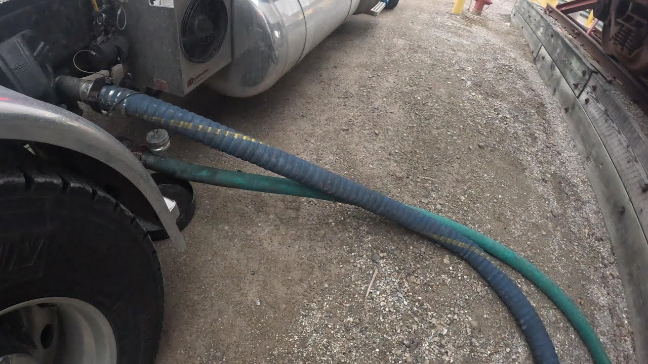 Offloading a tank trailer with a Blackmer pump...