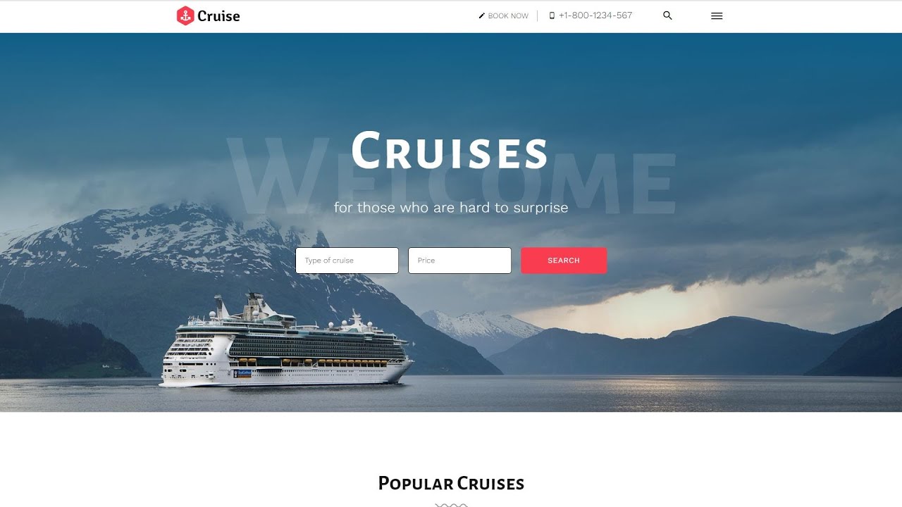 Beautiful Cruise Company Multipage HTML Website Template by RockThemes - 64431