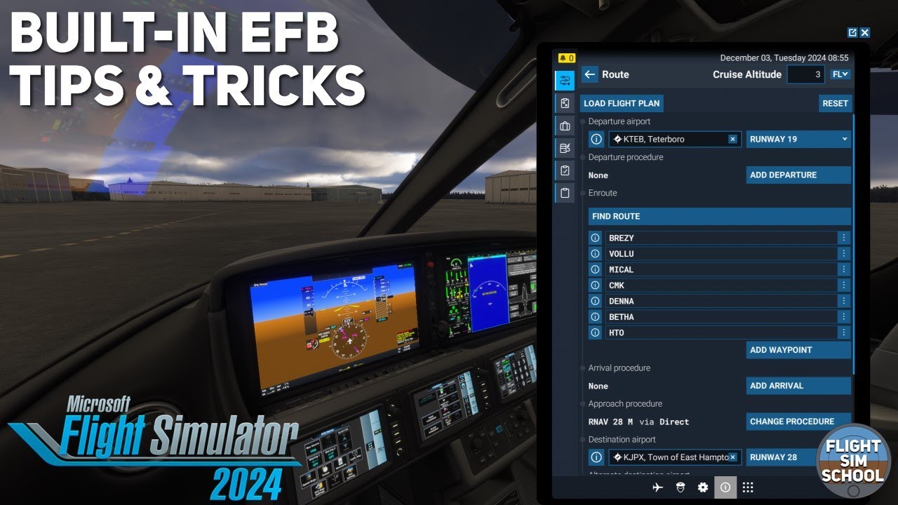 EFB Tablet Flight Panel instructions - Aircraft & Systems - Microsoft ...