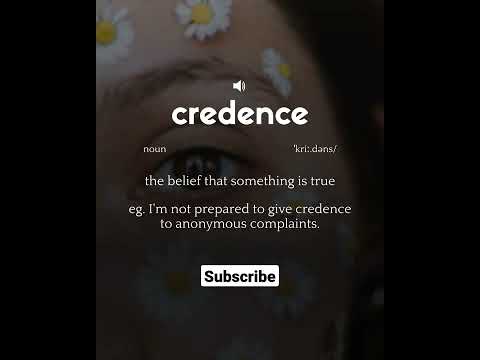 "Credence" #Shorts #English #Vocabulary