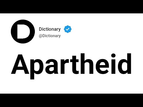 Apartheid Meaning In English