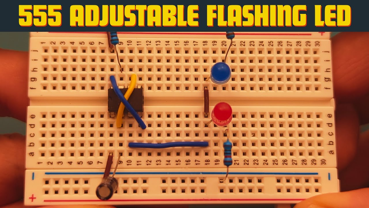 How to Make Adjustable Flashing LED With 555 Timer