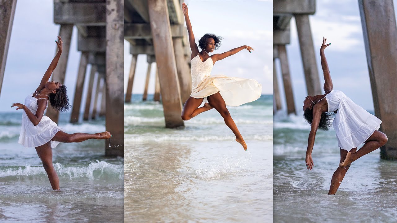 Dance Photoshoot - Gorgeous Dancer on the Beach near Destin, Florida