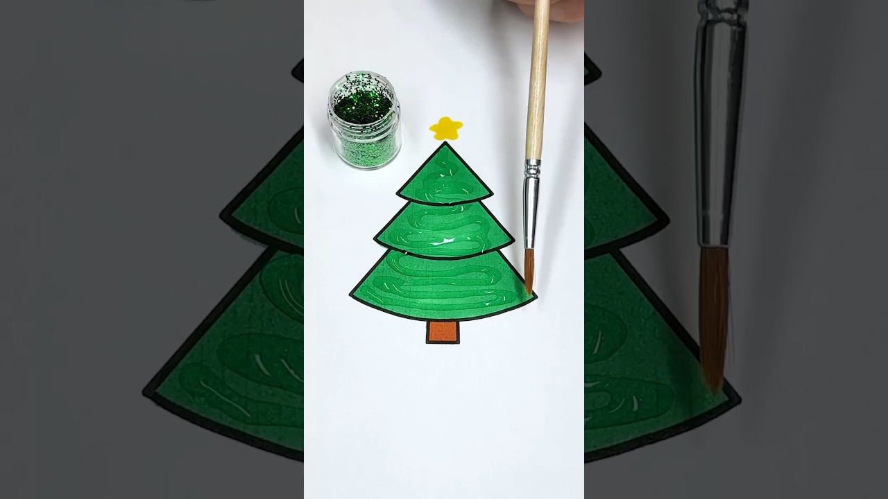Christmas ✨🎄✨ Glitter Art 🎨 #glitter #glitterart #colorfulcreativekids #christmas #color