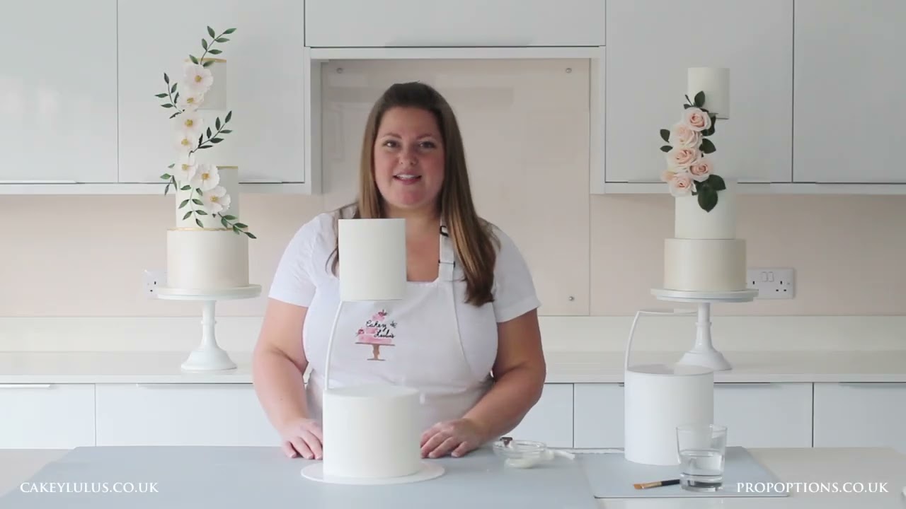 Floating Tier Side Bar Tutorial Part 3 - Adding a floating cake tier and disguising your top plate