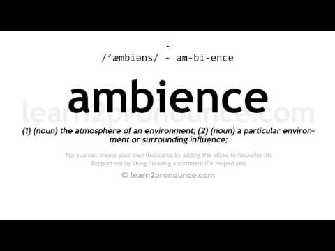 Pronunciation of Ambience | Definition of Ambience