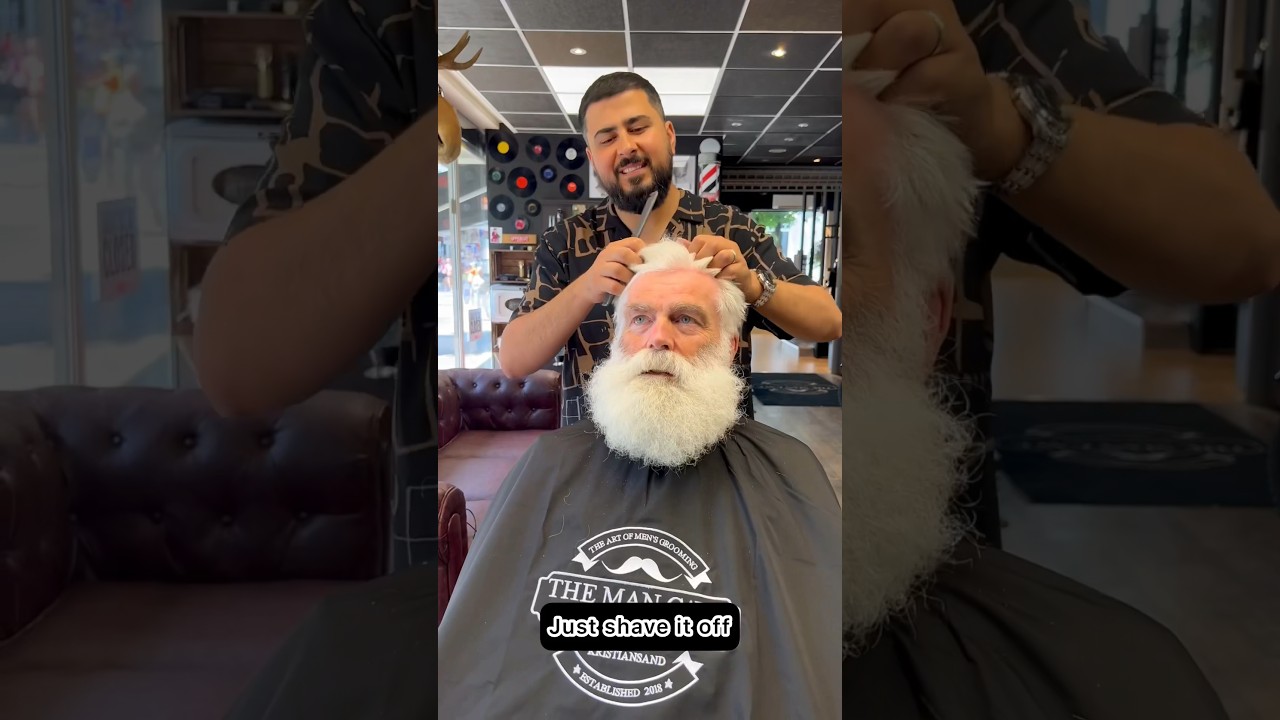 🪒Shaving A LONG THICK Beard Off 💈🔥ASMR — SATISFYING 🤤 #asmr #asmrsounds