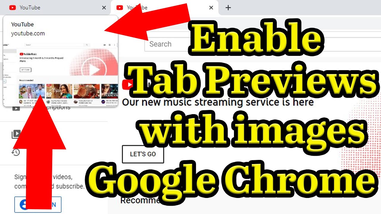 Enable Tab Previews with images in Google Chrome