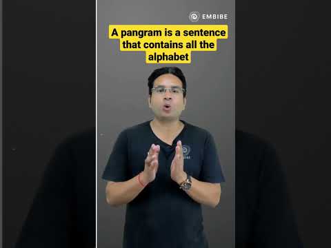 What is Pangram I English I SSC English Preparation
