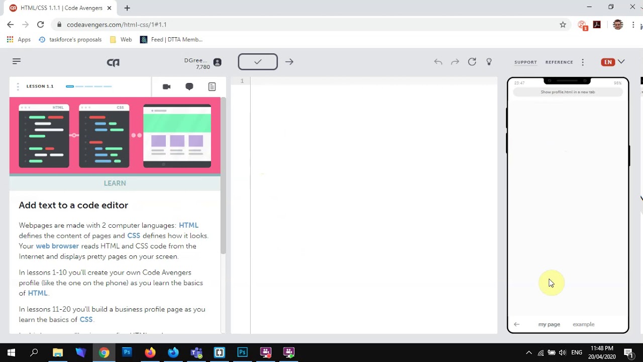 CodeAvengers Getting started