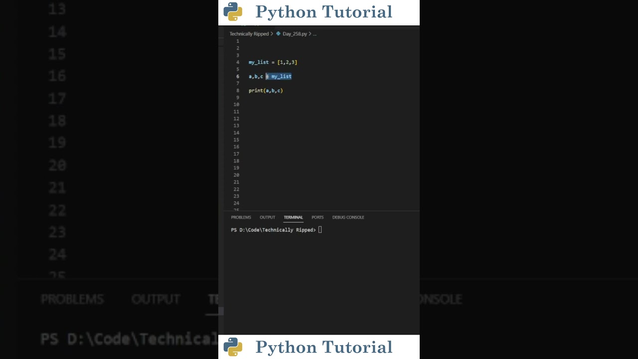 Unpacking Python Lists | Python Tutorial