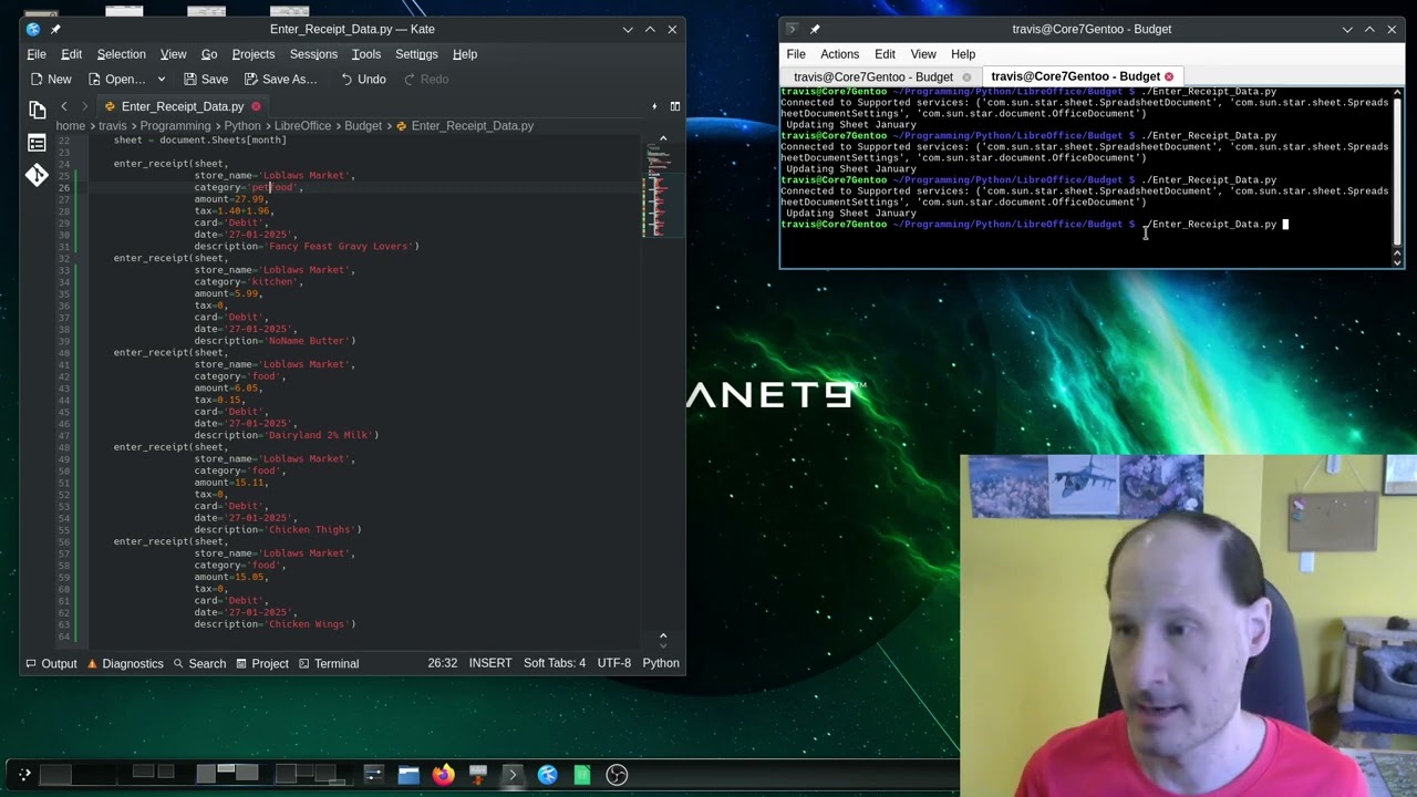LibreOffice Python receipt