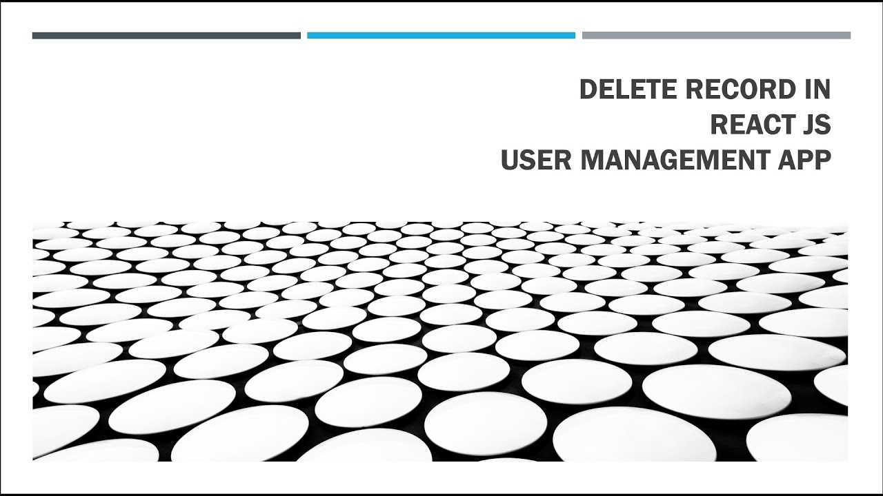 React Js Delete record in user management app