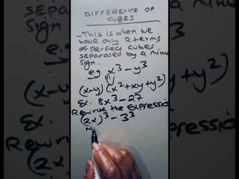Difference of Cubes