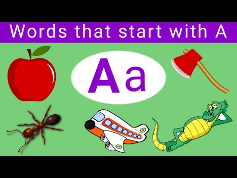 Words that start with A | letter A words for kids | A for words | Words Start With A
