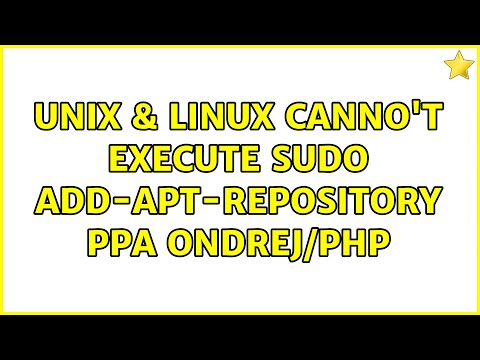 Unix & Linux: Canno't execute sudo add-apt-repository ppa:ondrej/php