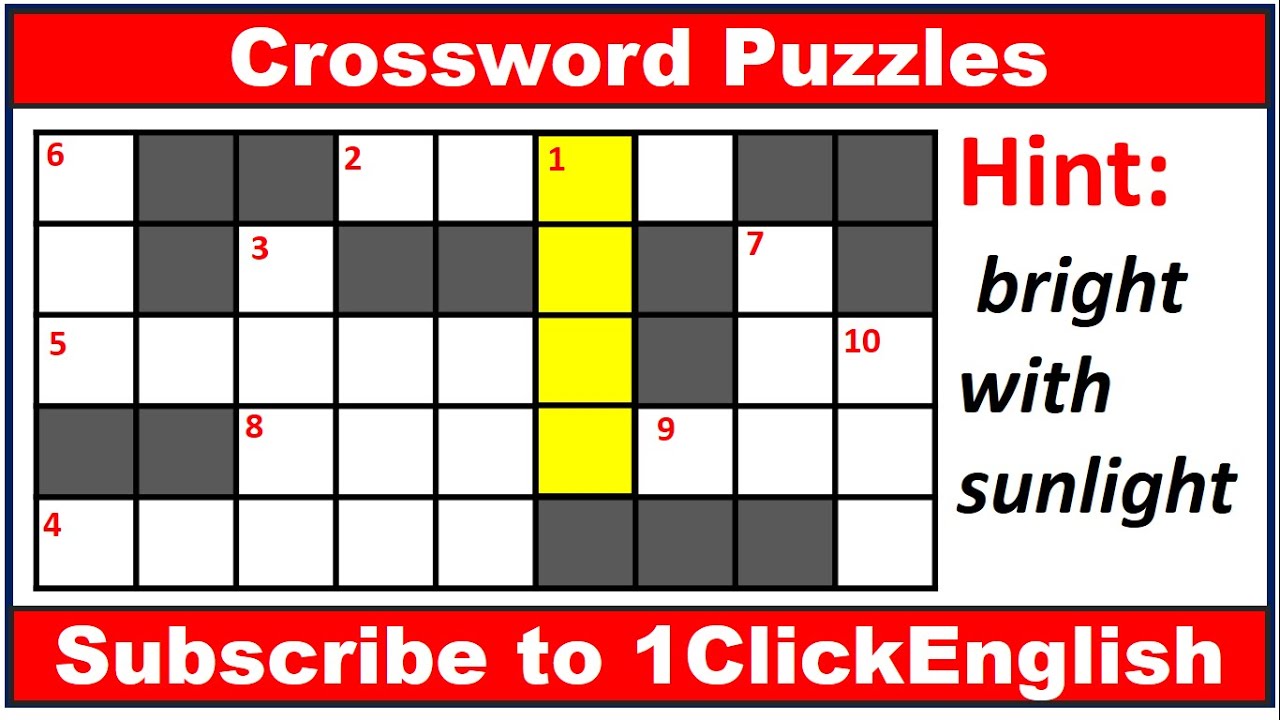 Crossword Puzzles-15|Crossword Game|Vocabulary|Crossword puzzle in English|EnglishPuzzles|Puzzles