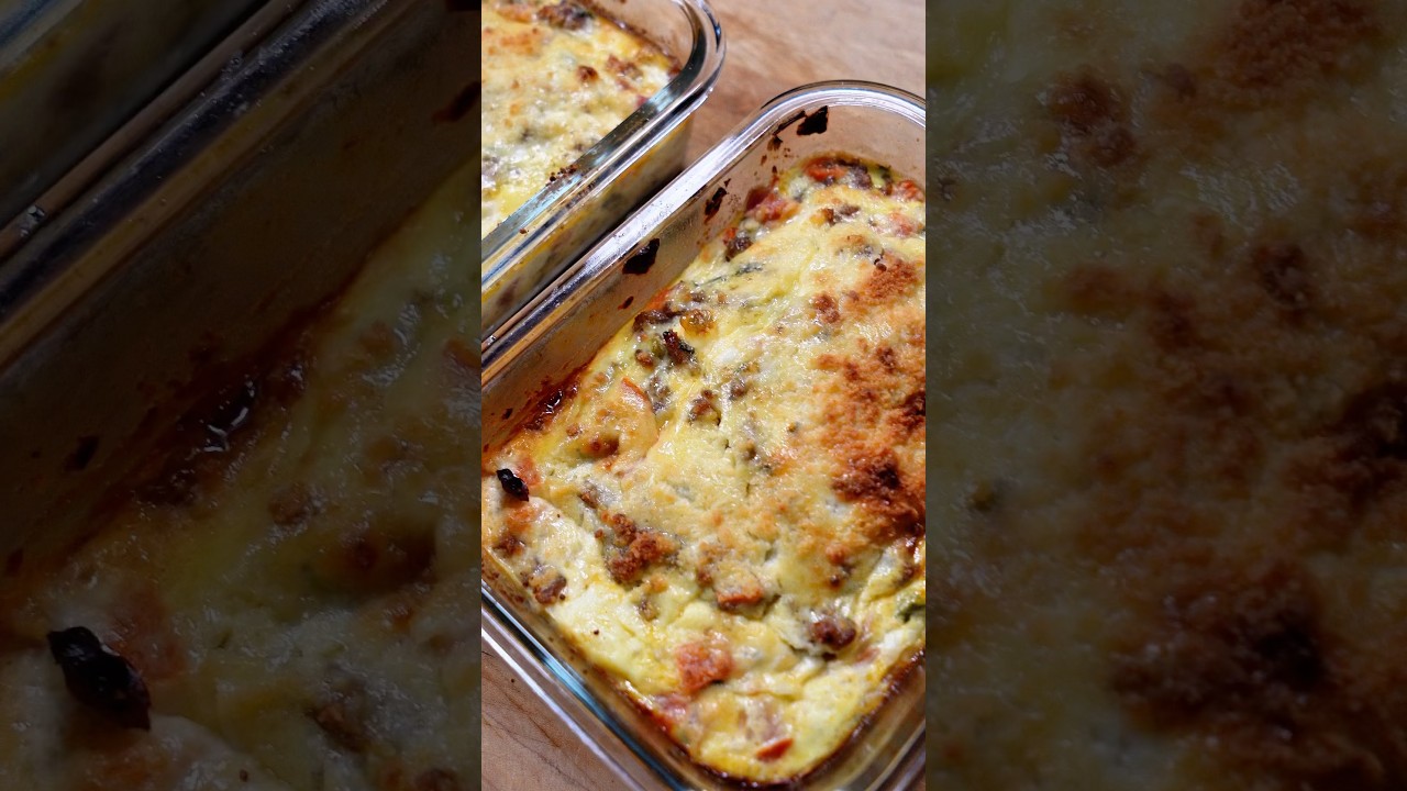 Spicy Egg Bake 🍳🔥 #recipe #weightloss #highprotein #cooking #mealprep #breakfast