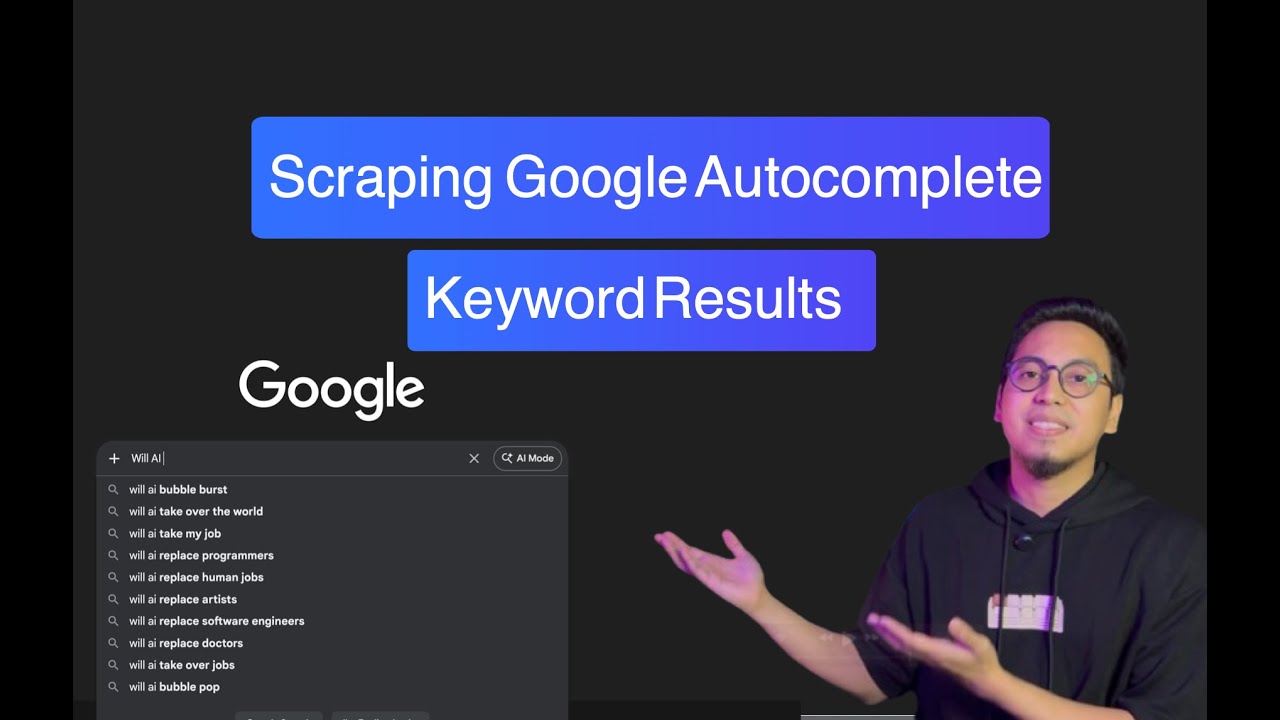 Scrape Google Autocomplete keywords using Python and Simple API