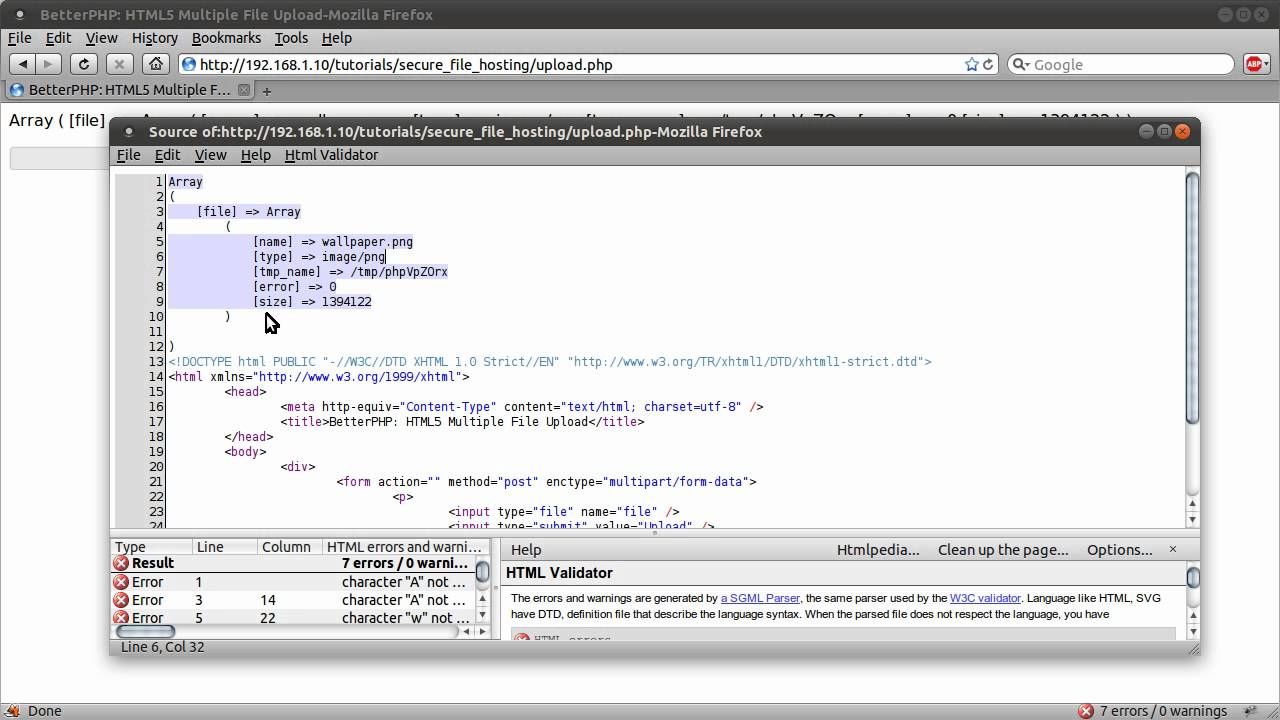 PHP Tutorial: HTML5 Multiple File Upload [part 01]