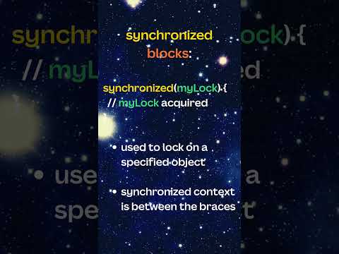 How is the synchronized keyword used in Java?