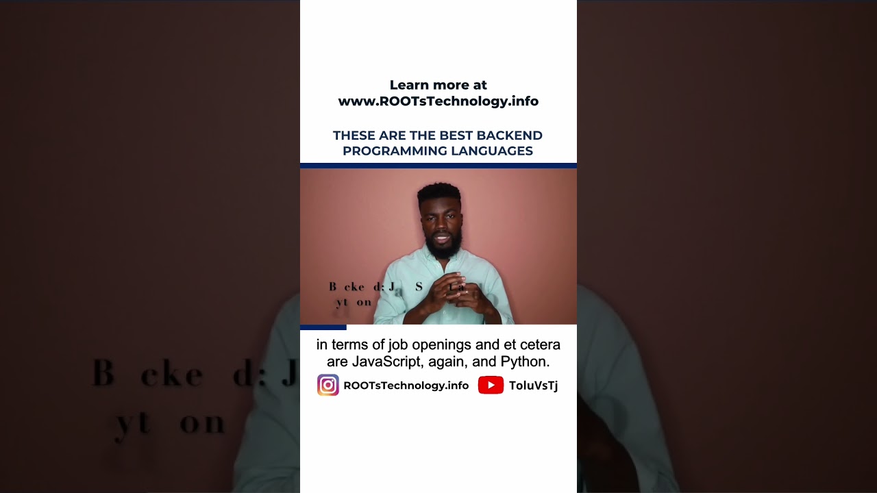 The Best Backend Programming Languages- JavaScript and Python.