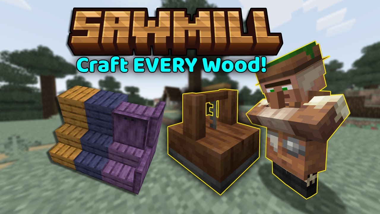 Sawmill Mod: Craft EVERY Wood with the Ultimate Saw! (Minecraft 1.21)