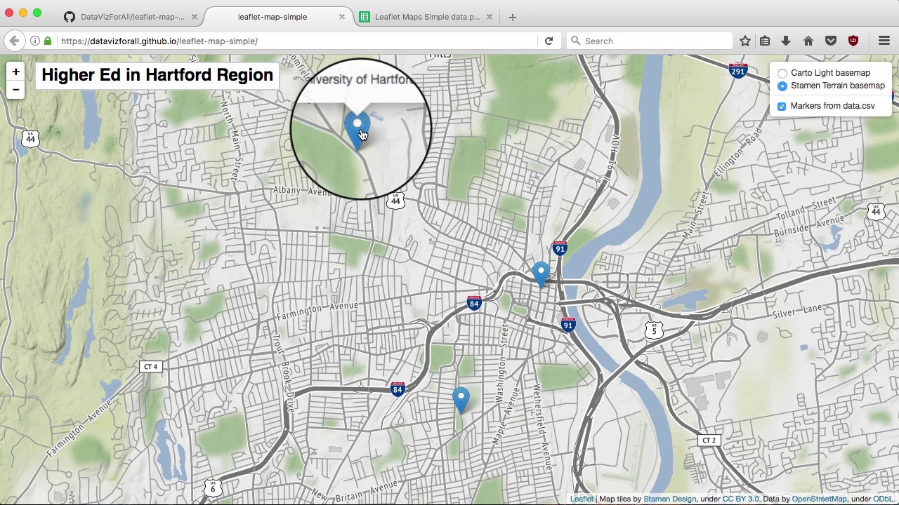 Fork and Edit a Simple Leaflet Map with GitHub