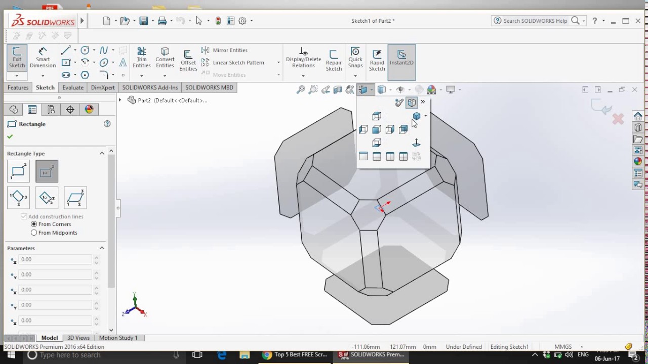 SolidWorks basic tutorial for learners: Shapes- Cube