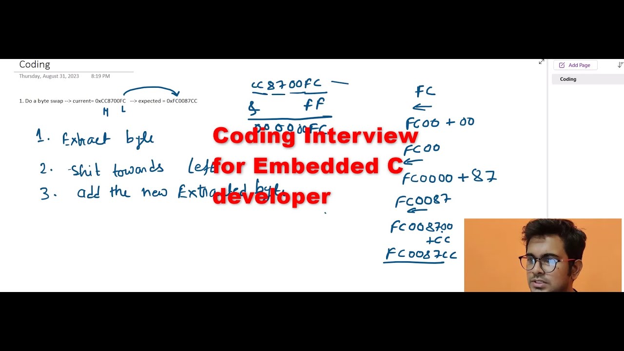 Embedded C Coding Interview Questions ||Part 1 ||Firmware developer|| #embedded #interview #coding