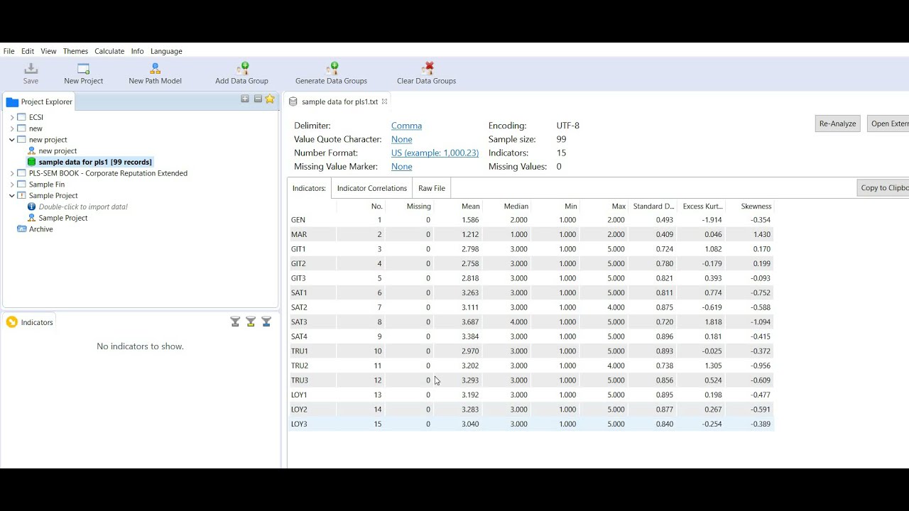 How to prepare and upload Data file for PLS Path Modeling in SmartPLS