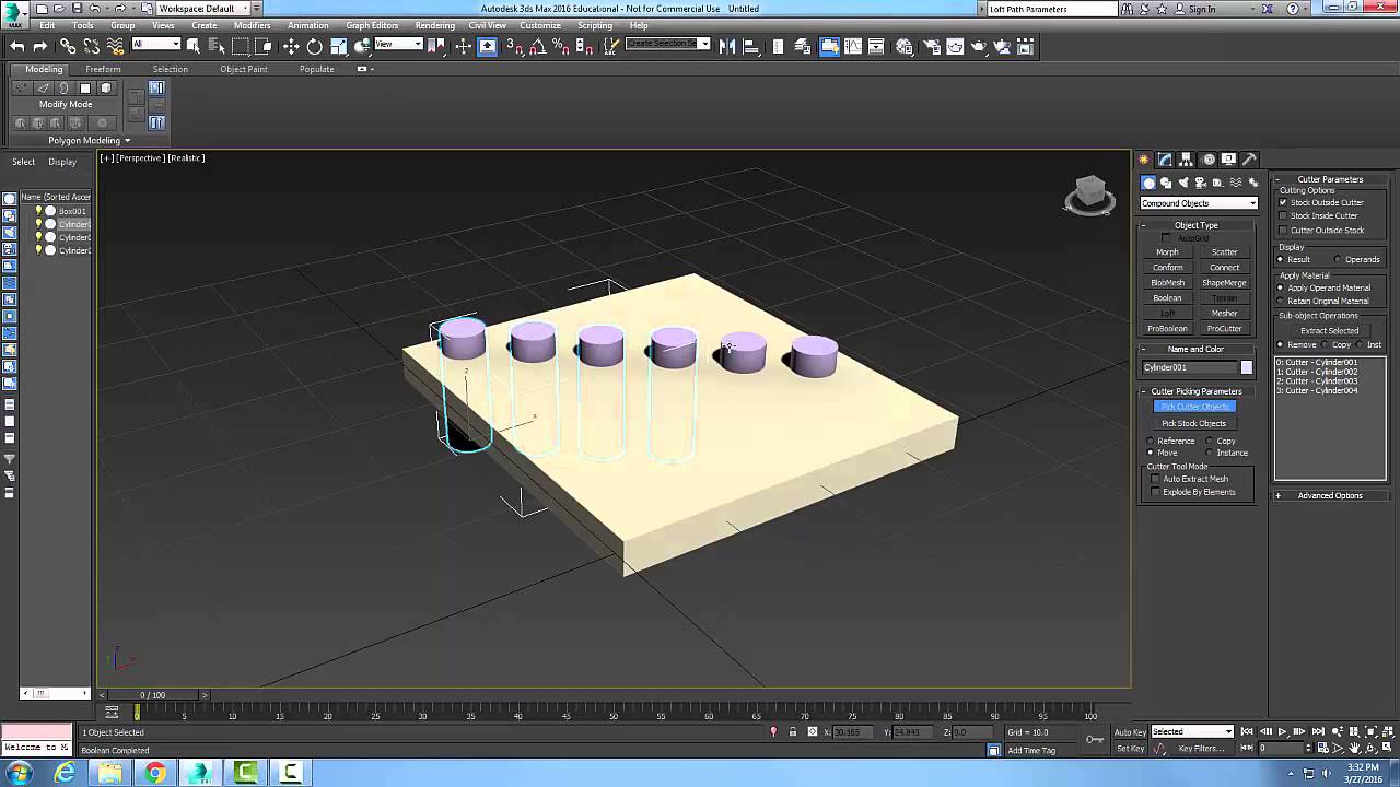 3ds Max  11-21 Compound Objects   ProCutter