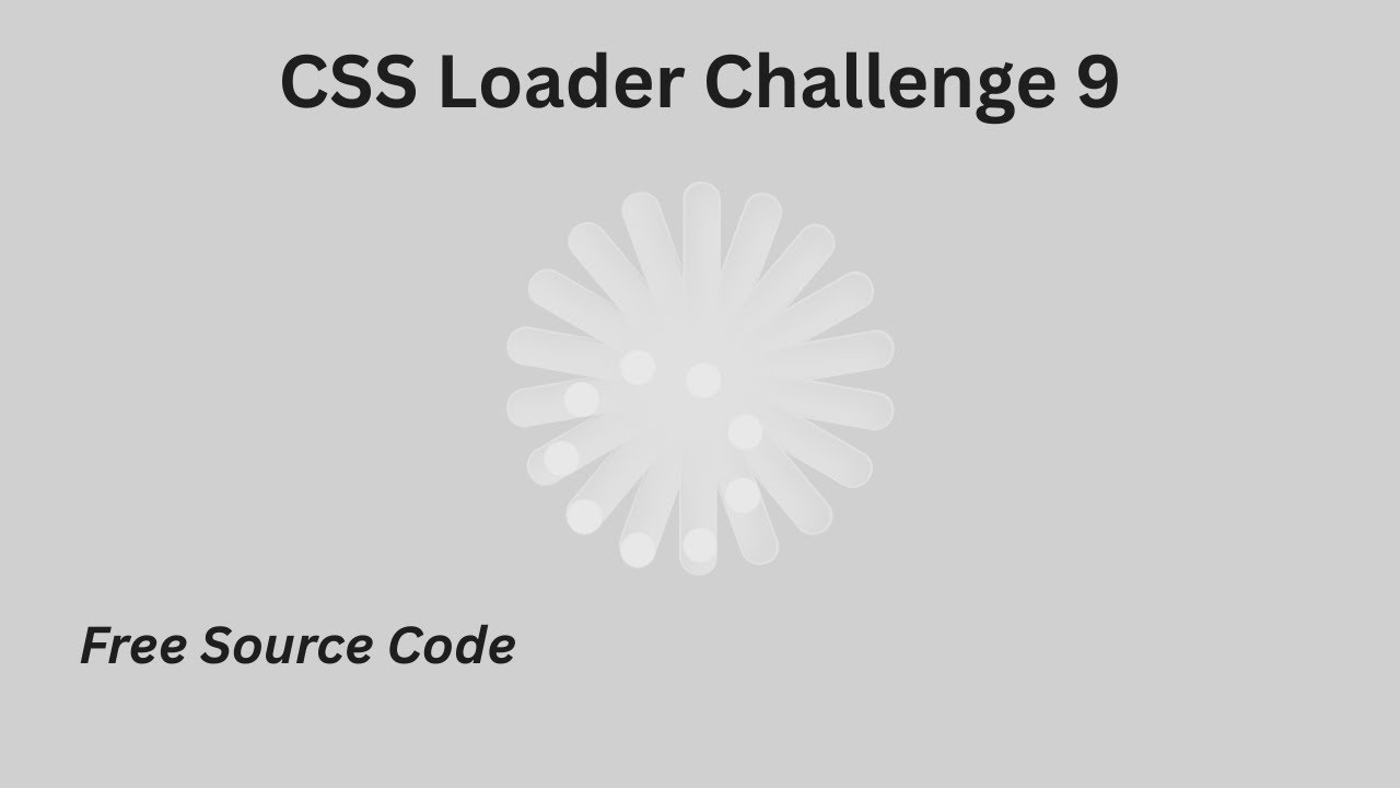 CSS Animation Tutorial | CSS Loader Challenge 9 #cssanimation #csstutorial #cssloader