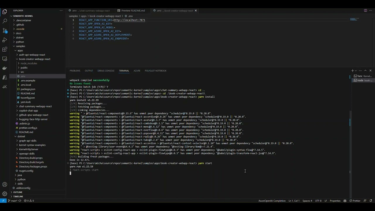 Get Microsoft Semantic Kernel Samples Running in Less Than 10 Minutes*
