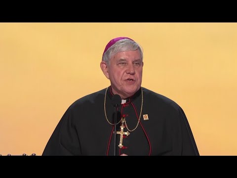 Milwaukee Archbishop Jerome Listecki delivers prayer at RNC