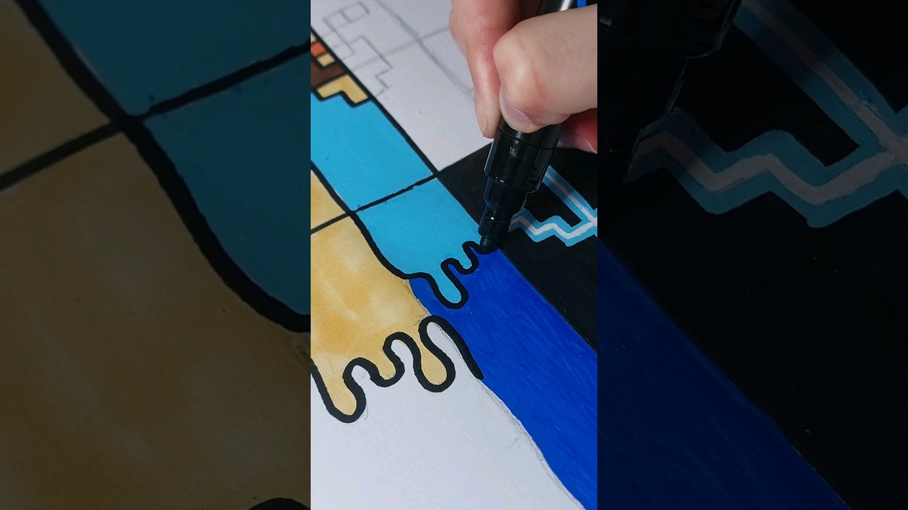 Drawing Steve from Minecraft in drip style✏️
