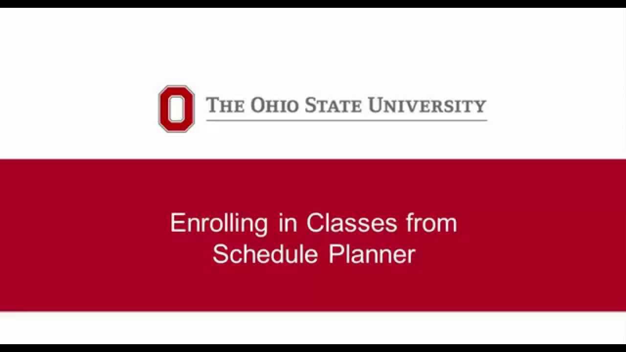 Enrolling in Classes from Schedule Planner