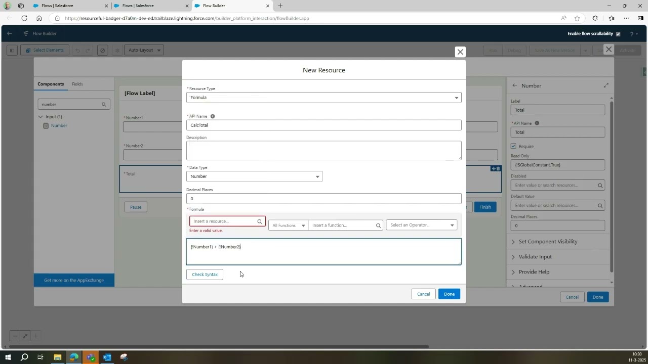 Realtime field validation in a Salesforce screen flow