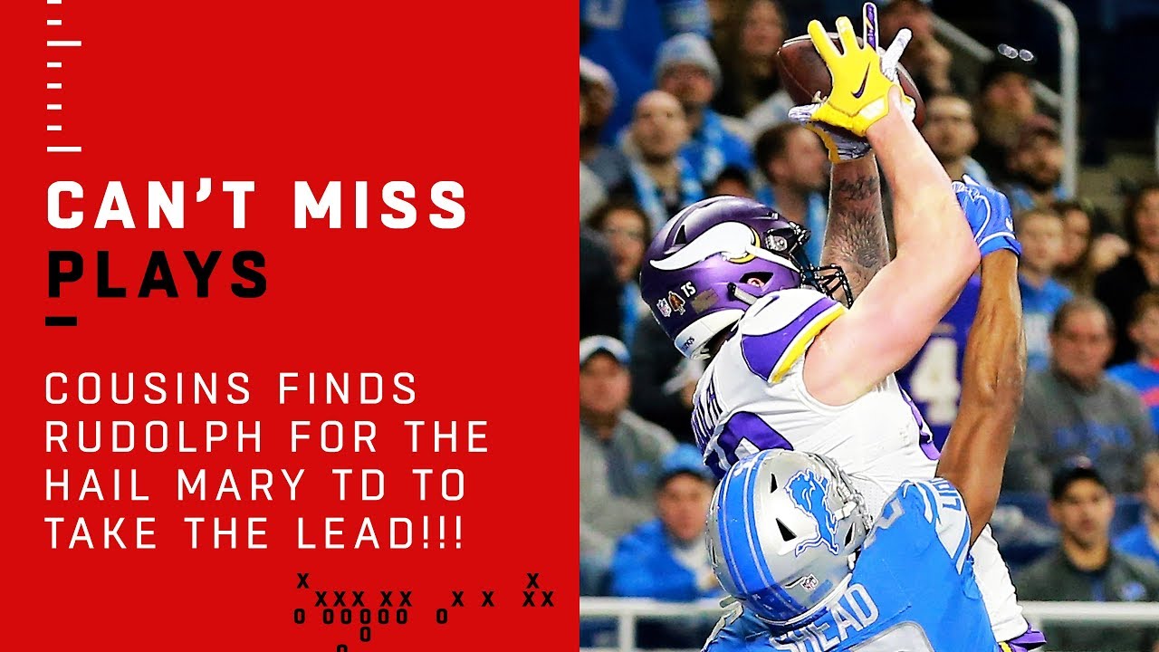 Cousins Finds Rudolph for the HAIL MARY TD to Take the Lead!!!