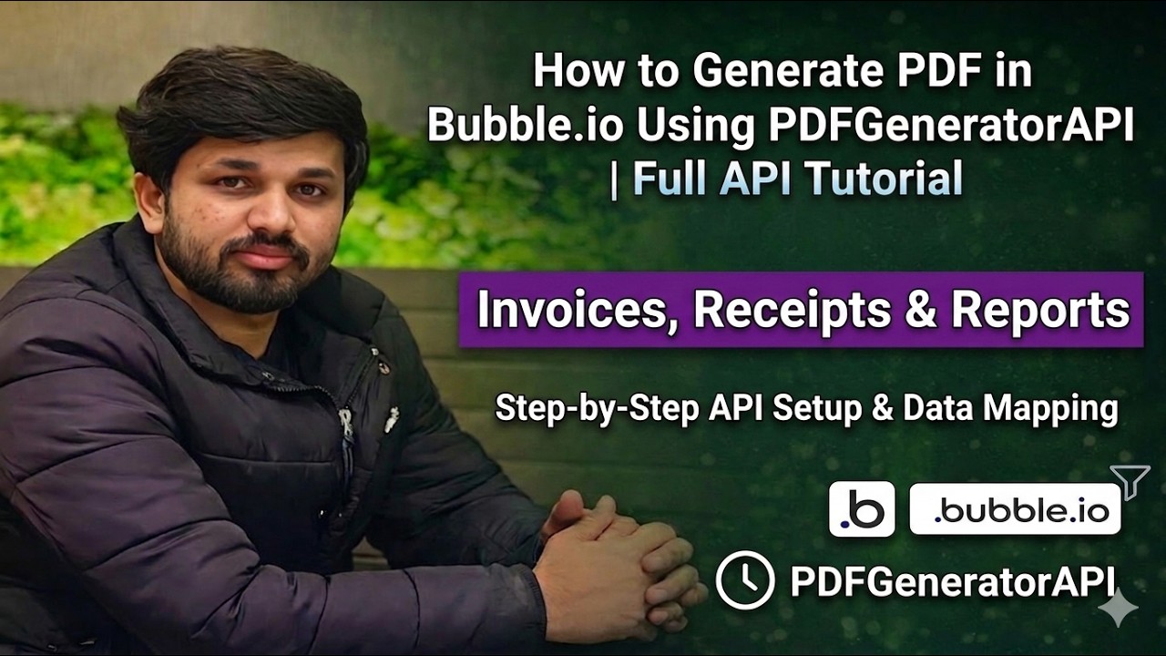 How to Generate PDF in Bubble.io Using PDFGeneratorAPI | Full API Tutorial