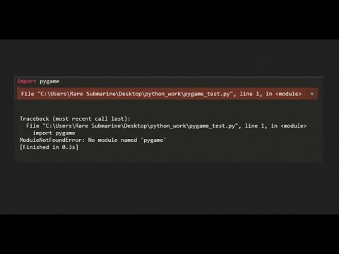 How to install Pygame properly in Python / troubleshooting