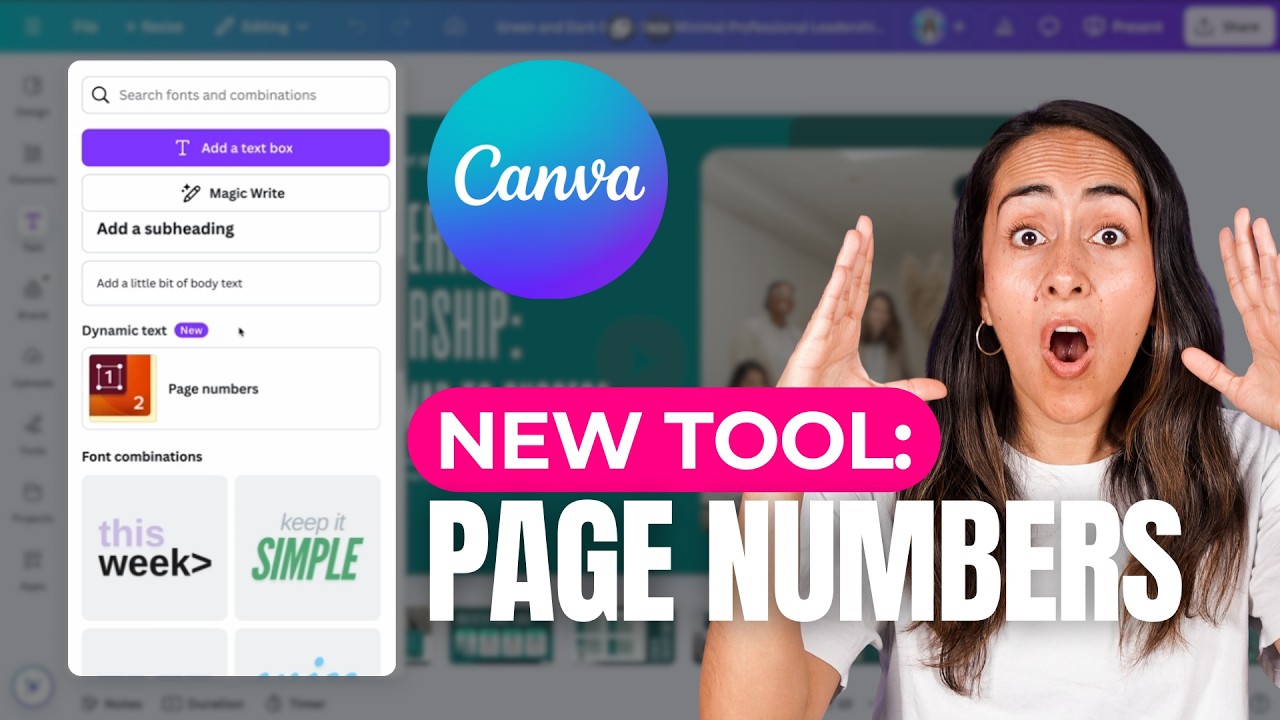 How to Add Page Numbers in Canva – New FREE Feature!
