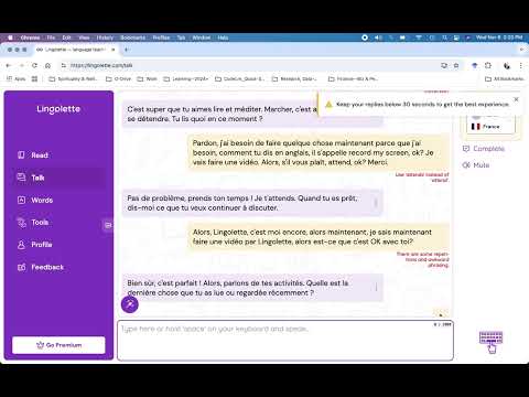 Introduction to the Lingolette AI Language-Learning App!