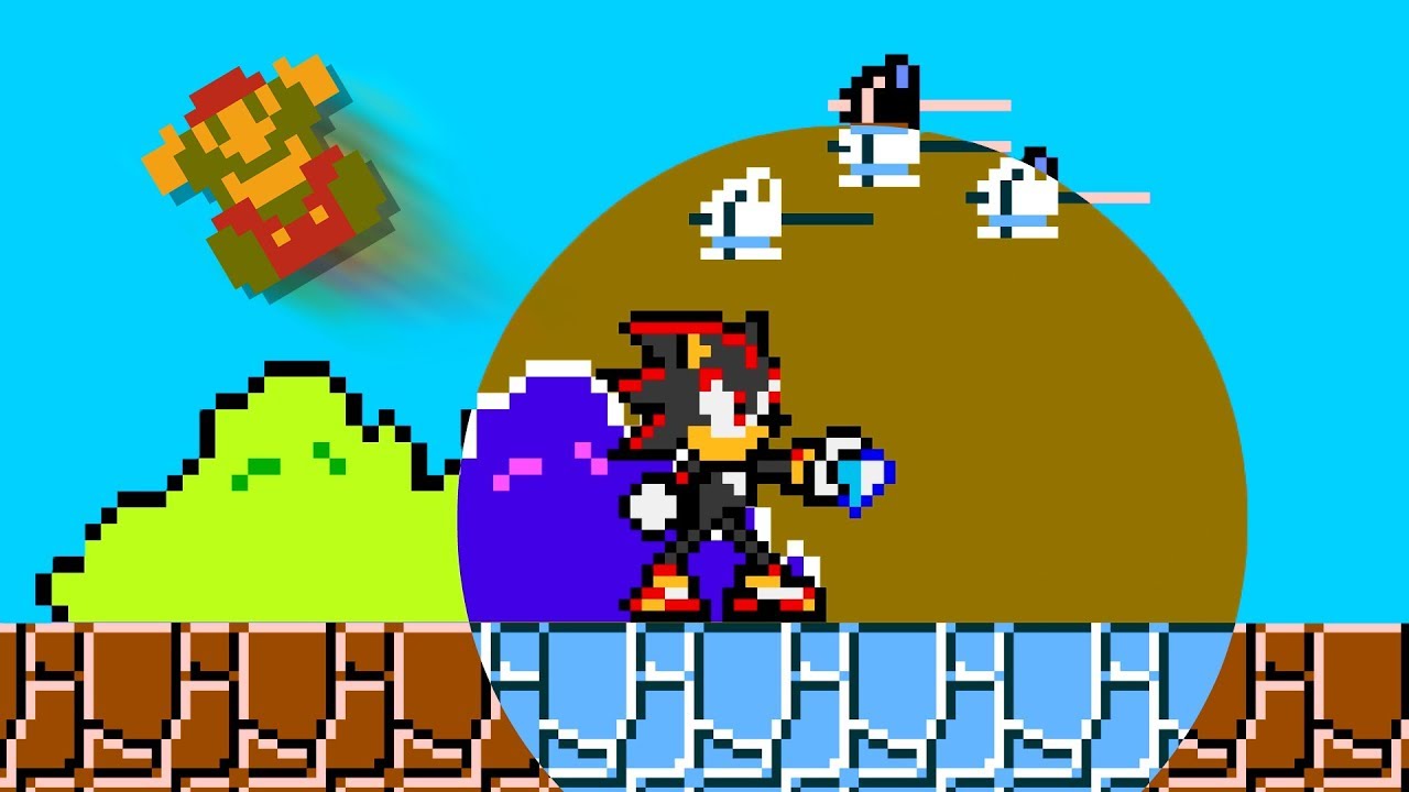 Shadow the Hedgehog in Super Mario Bros. - LokmanVideo